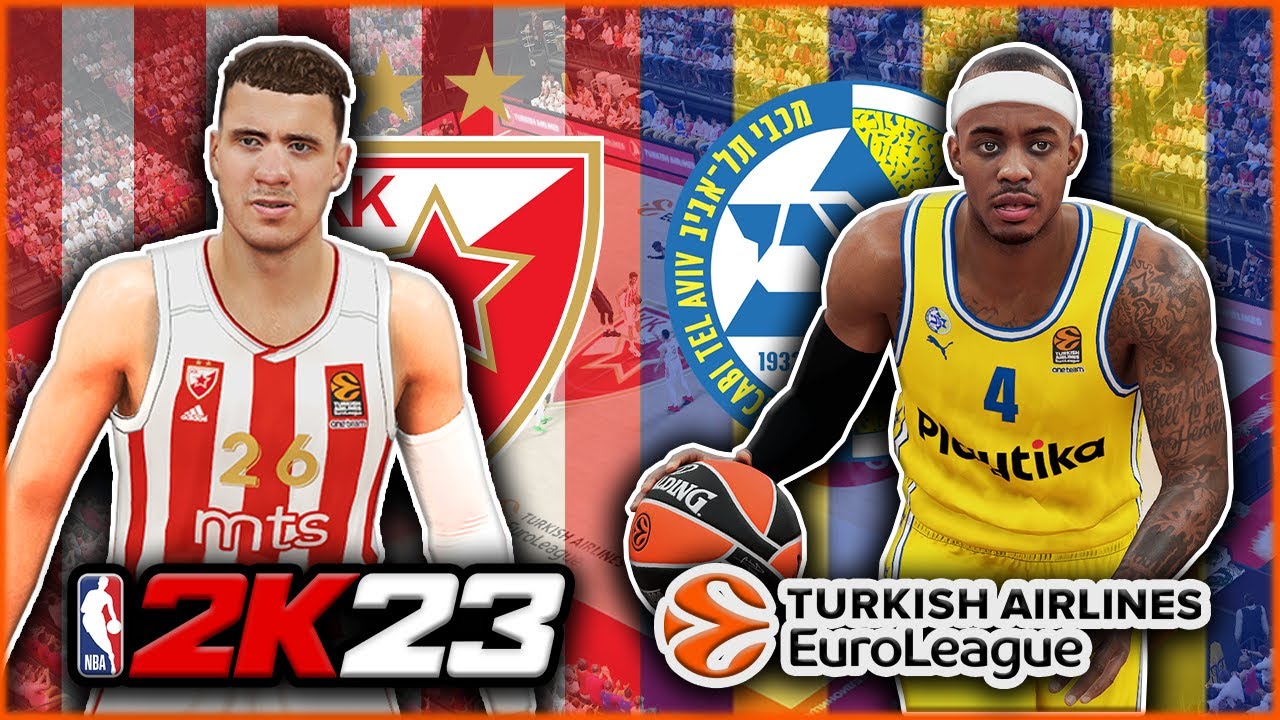 CRVENA ZVEZDA vs. MACCABI TEL AVIV - EUROLEAGUE ROUND 9 - NBA 2K23 - YouTube