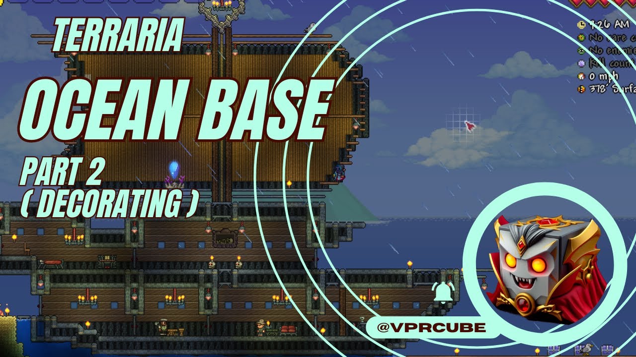 Terraria COZY Ocean base building (part 2 decor) - YouTube