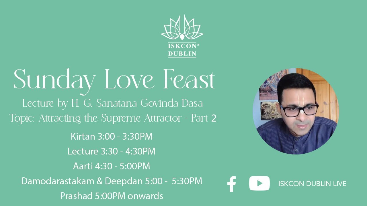 Dublin Iskcon Temple - Sunday Love Feast - YouTube