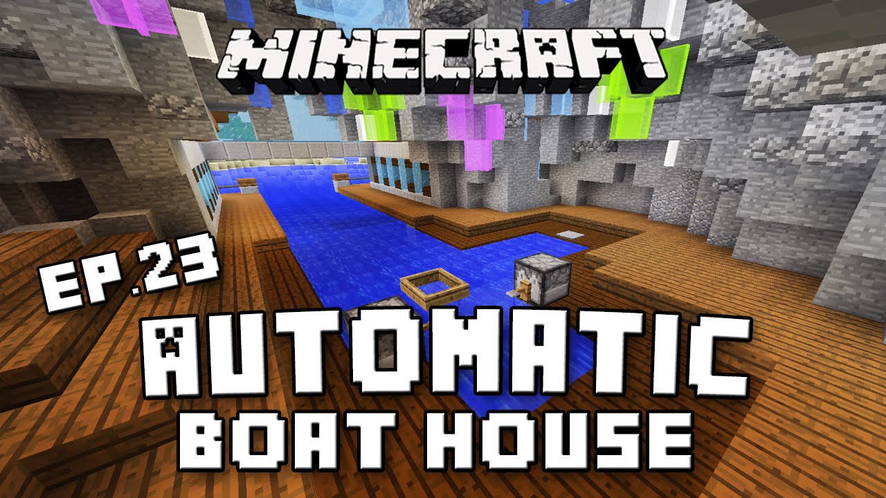 Minecraft Tutorial: Automatic Boat House (Scarland Cabin Part 23) - YouTube