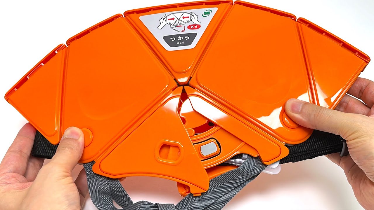 Folding Helmet For Disaster Preventions Flatmet - YouTube