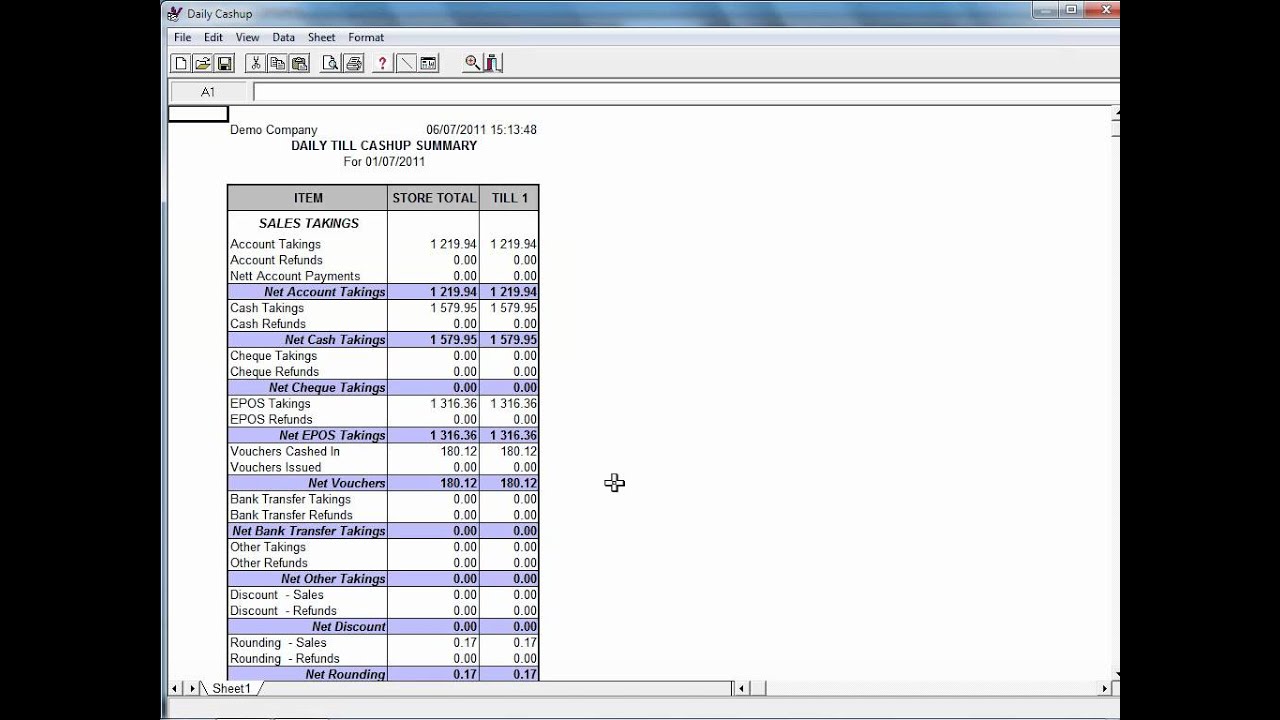 IQ POS POS Sales Account Sale 4 Display on Cashup Report + X Report ...
