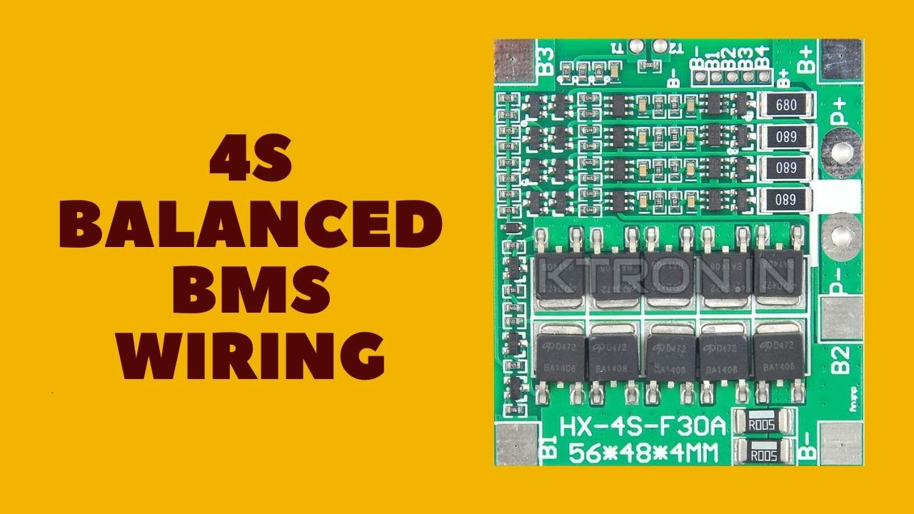 How To Do Wiring Of 4S Balanced BMS Board | Hindi - YouTube