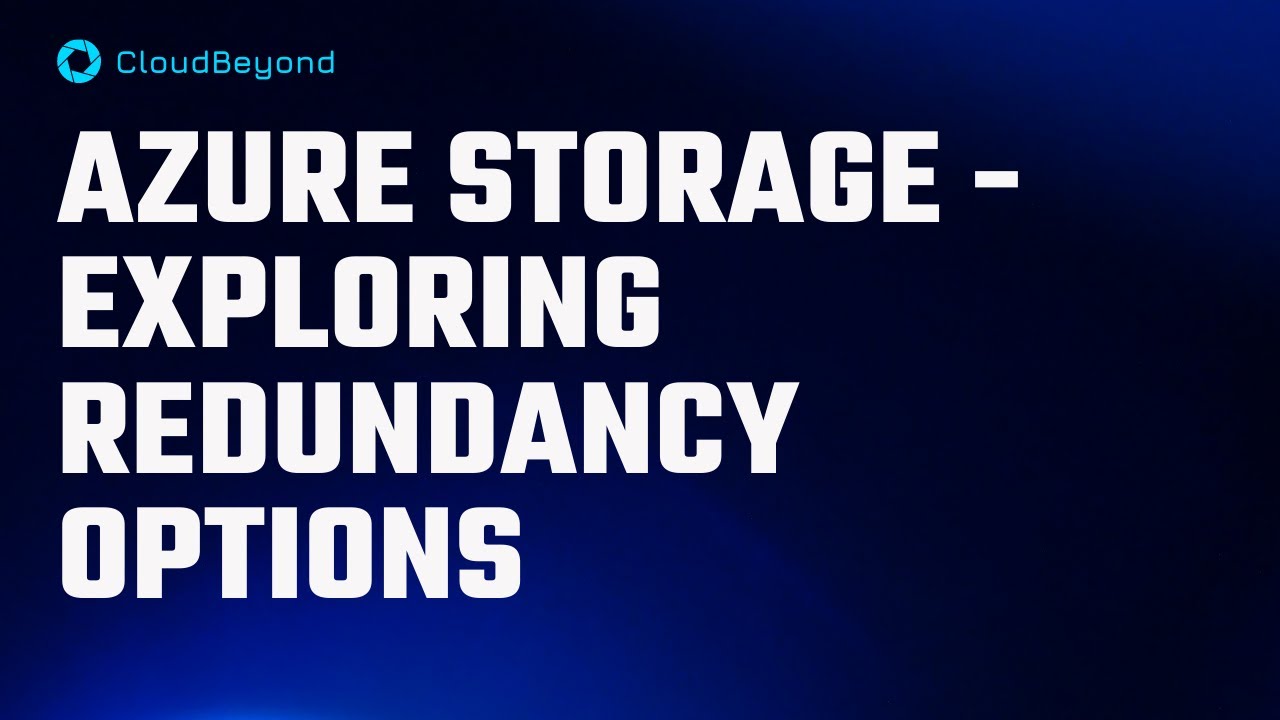 Azure Disaster Recovery - Exploring Redundancy Options - YouTube