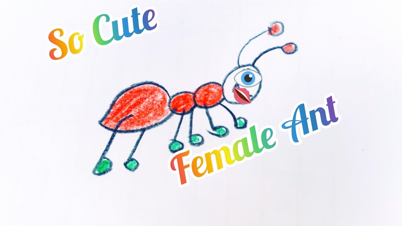 Red Ants Drawing For Kids | Very Simple | Step by Step 🤪🤪 - YouTube