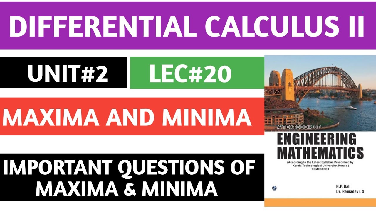 differential calculus 2 maxima and minima function of two variables - YouTube