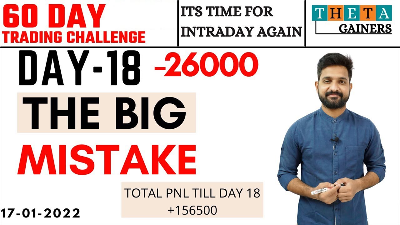 Day 18 | 60 Day Intraday live trading challenge | Theta Gainers - YouTube