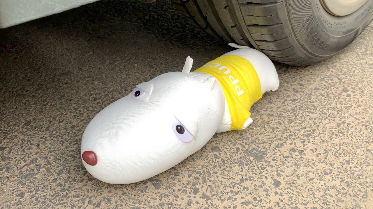 Crushing Crunchy & Soft Things by Car! EXPERIMENT - Dog Rag Doll vs Car ...