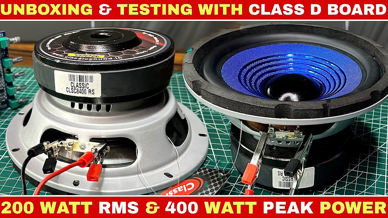 8” subwoofer | 200 watt rms & 400 watt peak power | unboxing & testing ...
