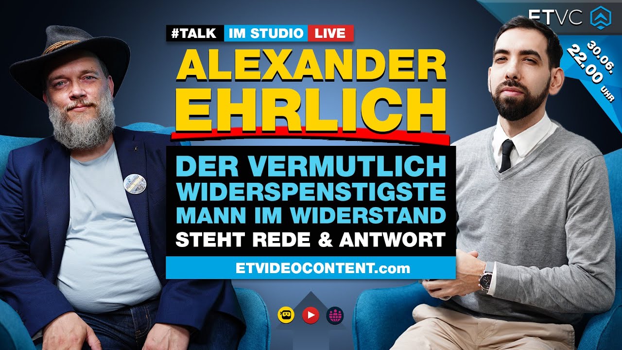 LIVE | ALEXANDER EHRLICH nimmt Stellung - Zu allen Kontroversen ...