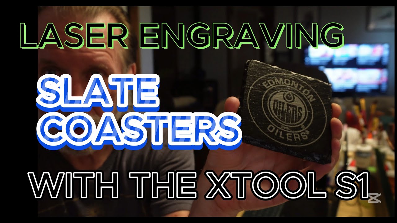 Xtool S1 Laser engraving slate coasters - YouTube