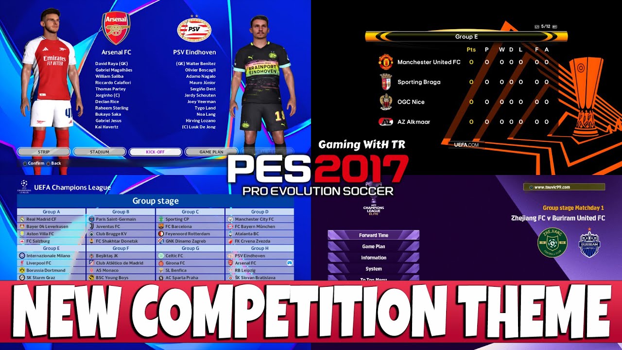 PES 2017 NEW COMPETITION THEME UPDATE - YouTube