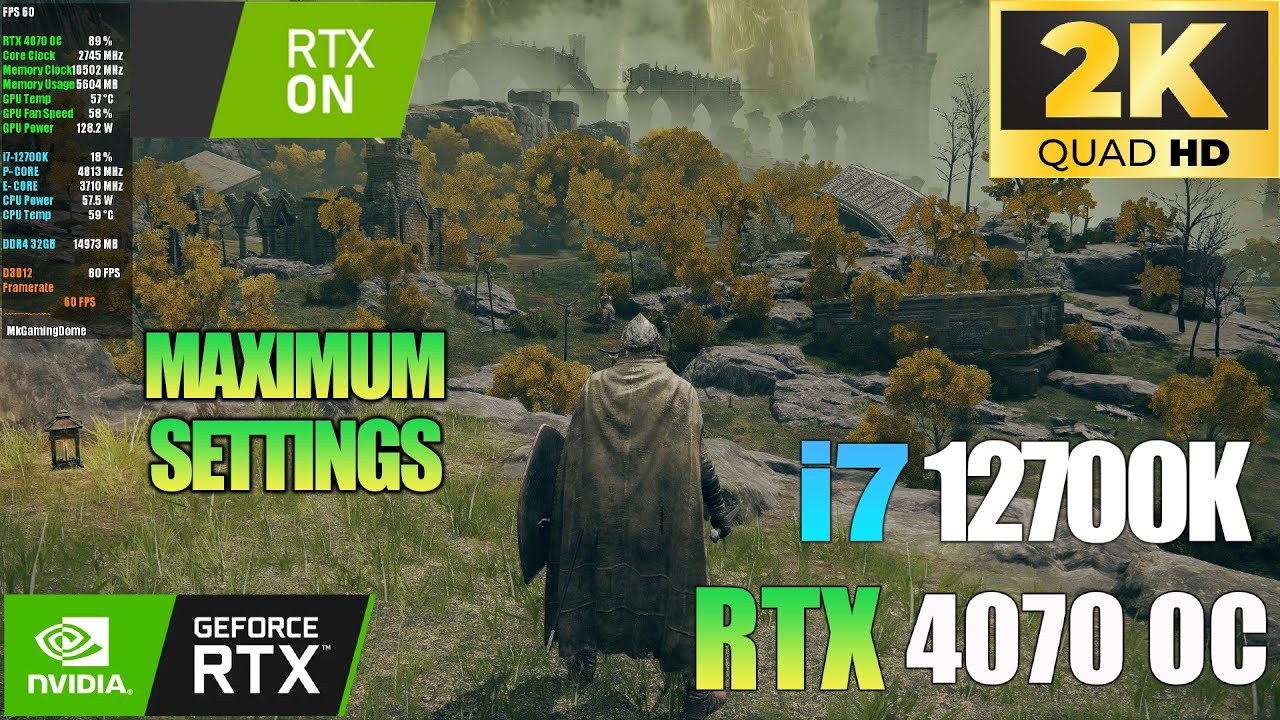 Elden Ring | RTX 4070 | 2K | Maximum Settings / RTX ON / RT Ultra - YouTube