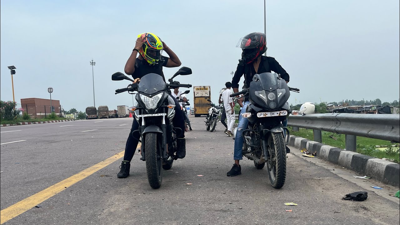 Pulsar 220f bs3 vs pulsar NS 200 bs6 || drag race || top end race ...