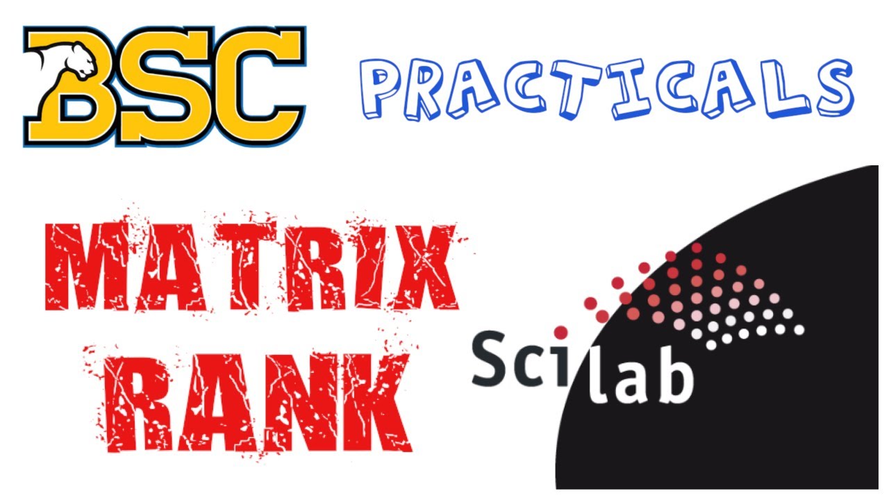 Rank of Matrix using SciLab | B.Sc. Mathematics Practicals | N.E.P ...