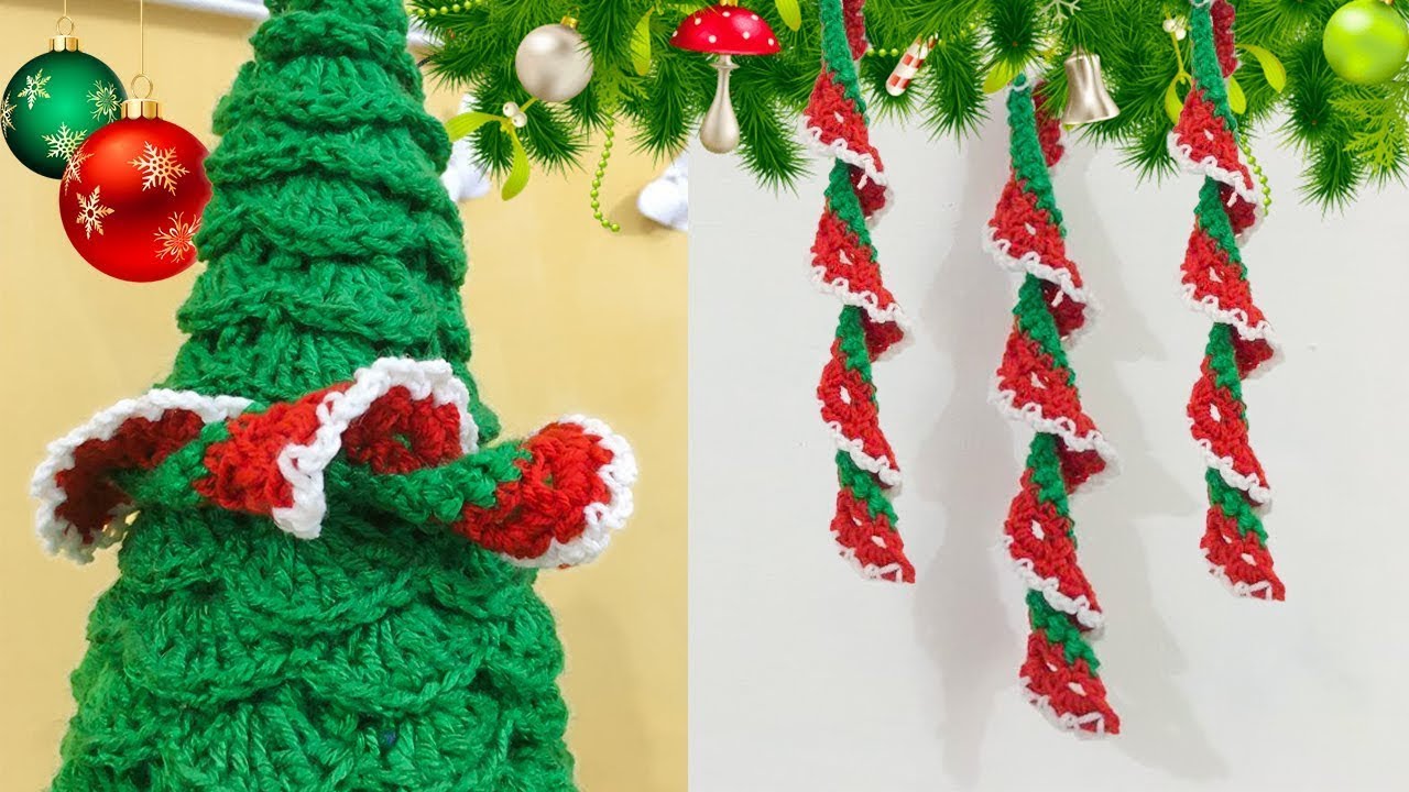 Easy Crochet Twisted Garland | Christmas Crochet Garland - YouTube