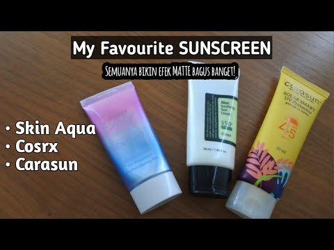 My Favourite SUNSCREEN || Cosrx, Skin Aqua, Carasun Semuanya bikin ...