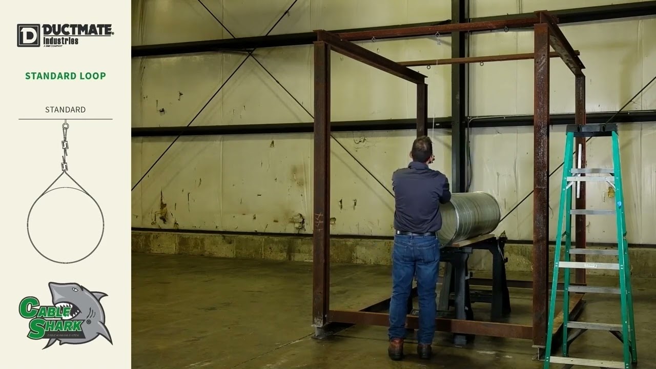 Cable Shark and Wire Spiral Duct Hanging System - YouTube