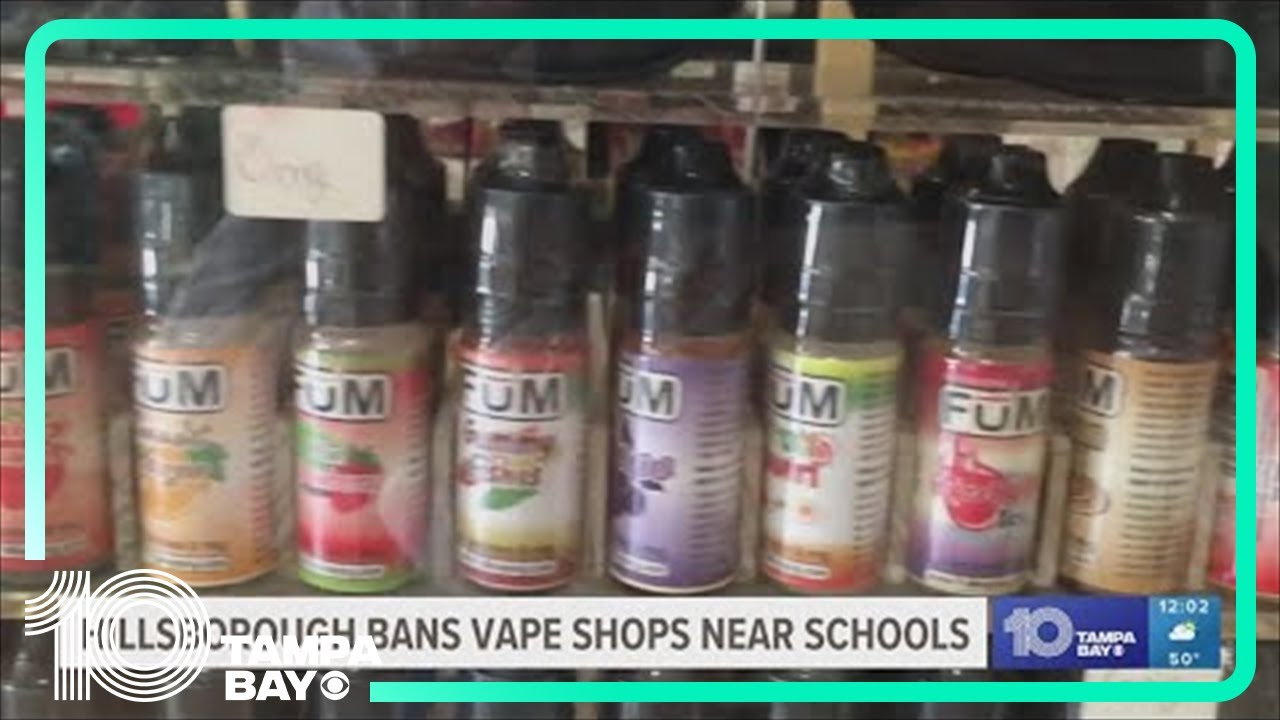 Hillsborough County bans vape shops within 500 feet of schools - YouTube