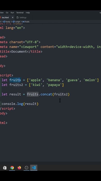 Javascript Array Concat Merge Array Data Di Javascript Shorts Youtube