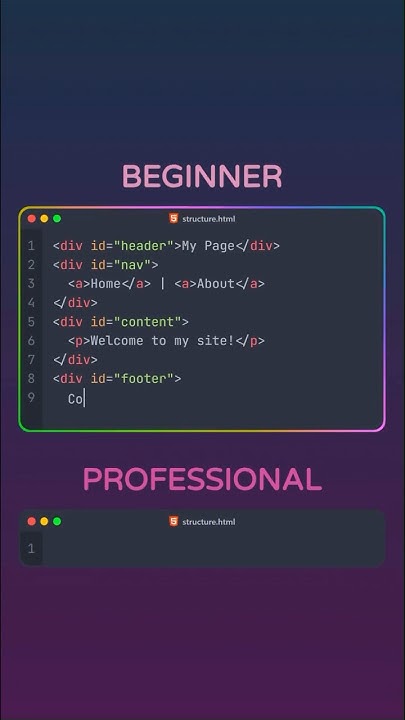 HTML Structure Noob vs Pro - YouTube