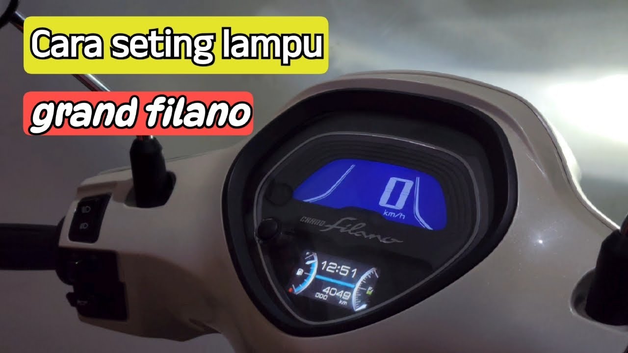 Cara seting lampu depan grand filano - YouTube