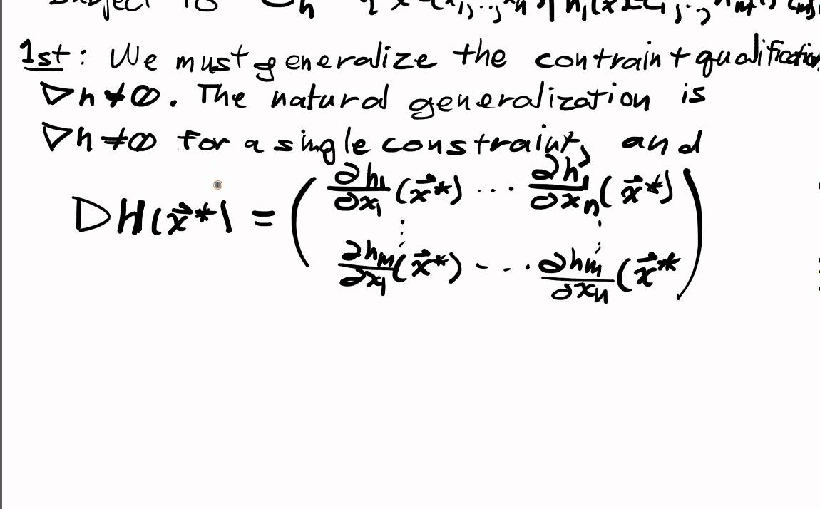 Constrained Optimization Lecture I Part 5: Several Equality Constraints - YouTube