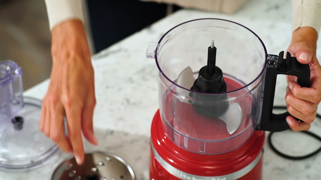 KitchenAid 9Cup Food Processor Plus with Spatula Blade Storage - YouTube