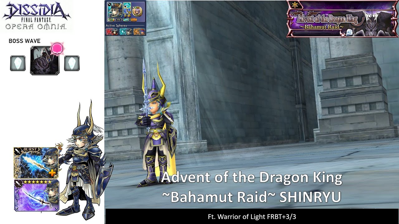 DFFOO GL | Advent of the Dragon King SHINRYU WoL Solo - YouTube