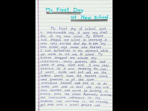 My First Day at New School Essay in English || Essay on My Fisrt Day at ...