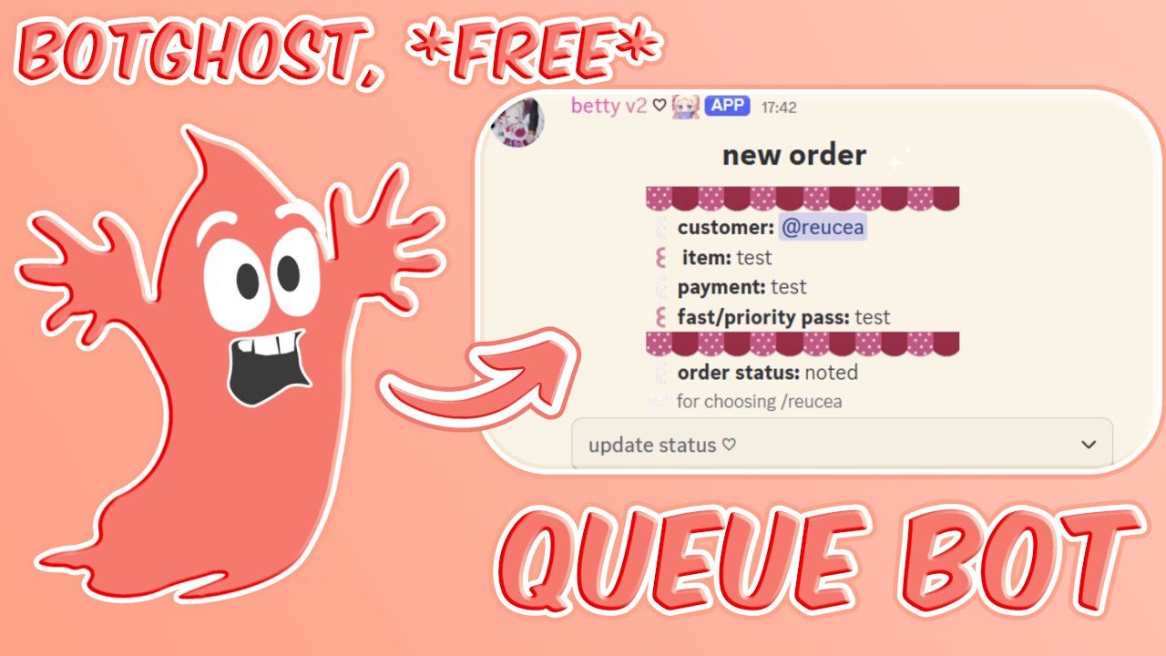 how to make a queue bot using botghost for *FREE* - YouTube