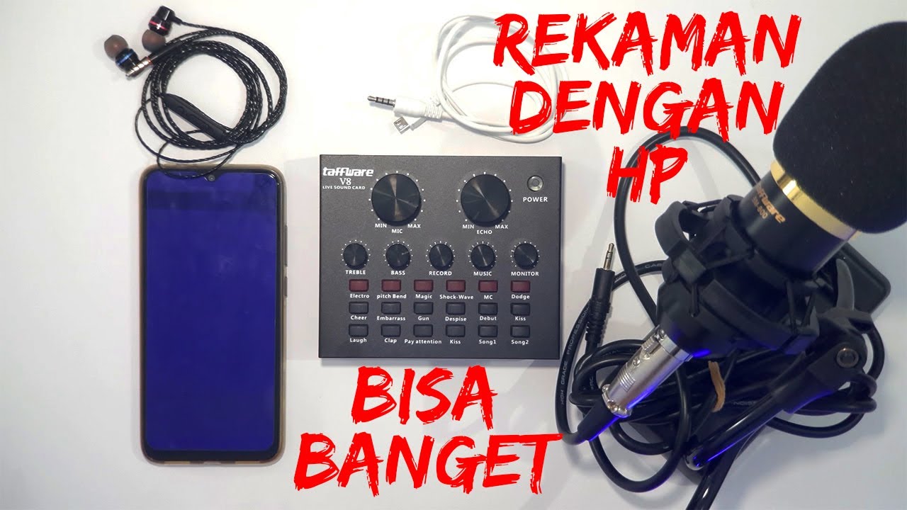 Recording dengan Soundcard V8 pake HP praktis - YouTube