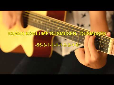 Yaman Konlume dusmusen -Gitara dersi solo tab