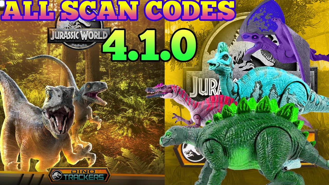 Jurassic World DINOTRACKERS 2023 Facts App Scan Codes All Dinosaurs ...