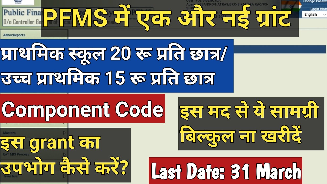 PFMS में प्राप्त नई धनराशि का उपभोग कैसे करें|Pfms 20rs 15rs grant ...