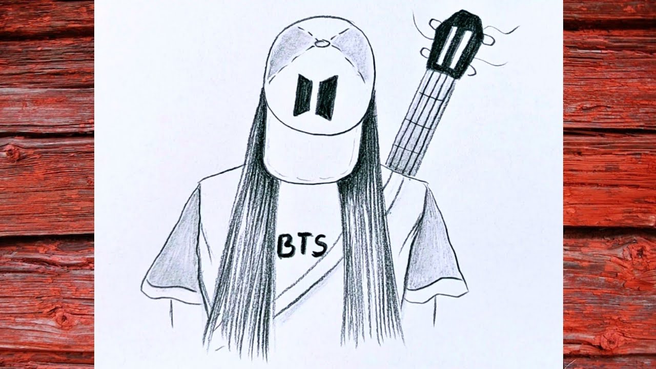 How to draw a BTS Army girl/ Learn to draw a simple and easy BTS ...
