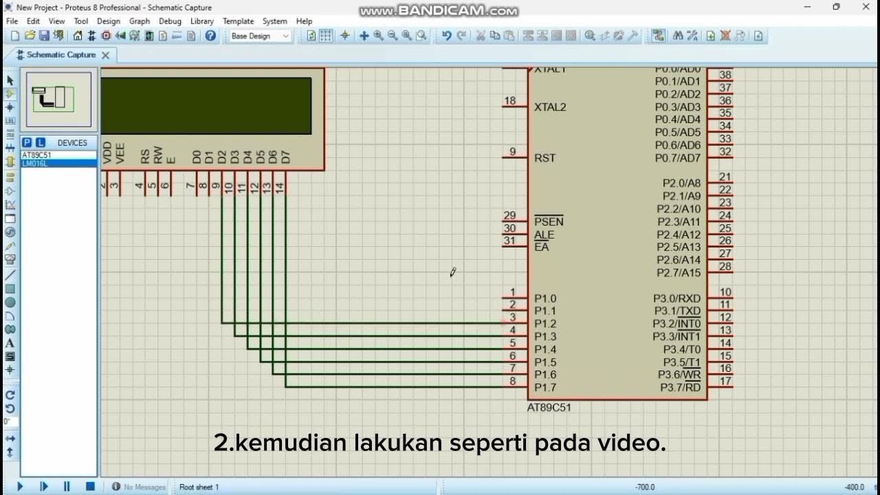 Cara Menampilkan Nama di LCD menggunakan ic At89c51 di Apk Proteus ...