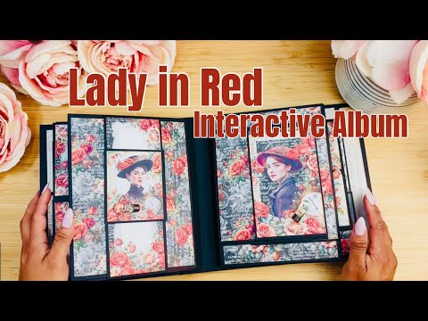 Hidden Pages Interactive Album Lady in Red