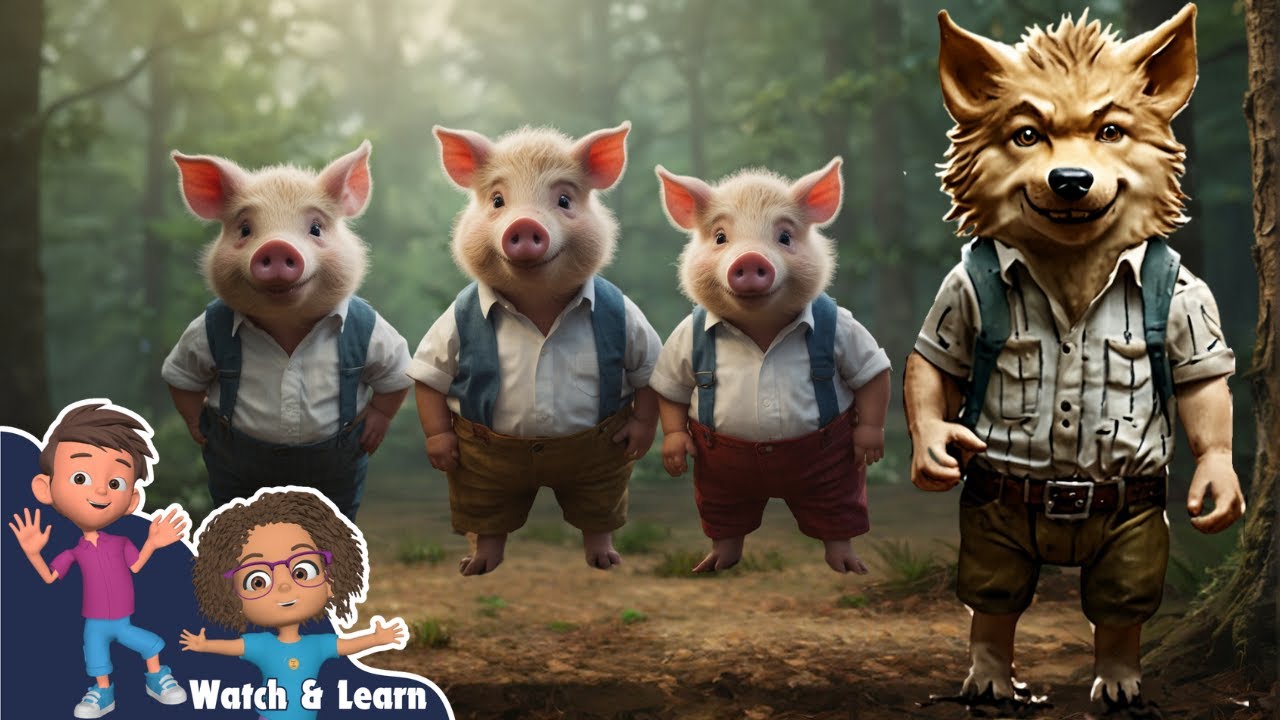 Three Little Pigs Vs. Big Bad Wolf! - Stories With Noah - YouTube