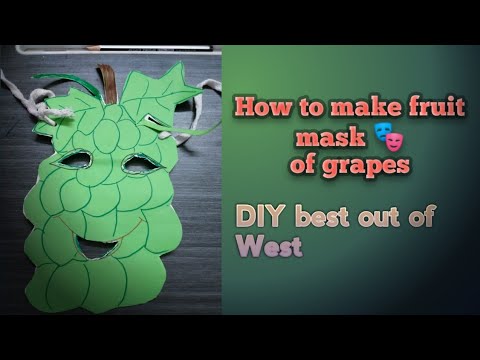 How to make fruit mask of grapes 🍇 //kids project //diy best out of ...