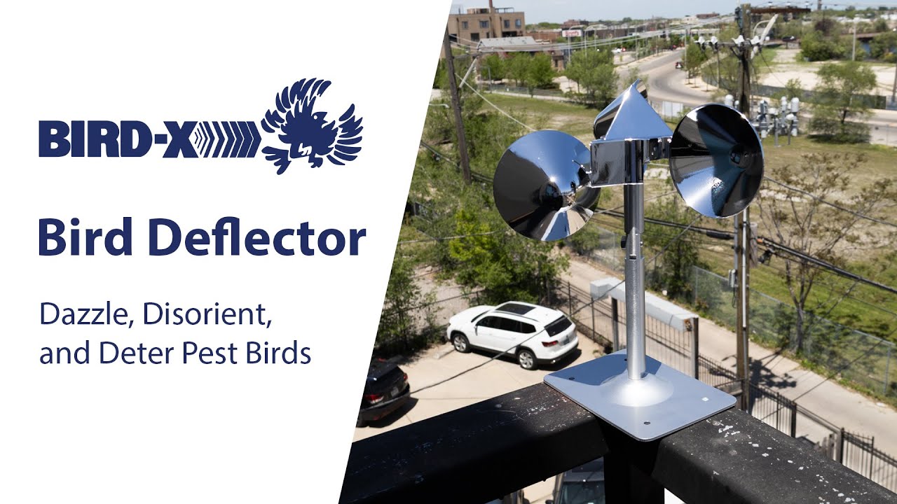 Bird Deflector: Spinning Visual Bird Deterrent - YouTube