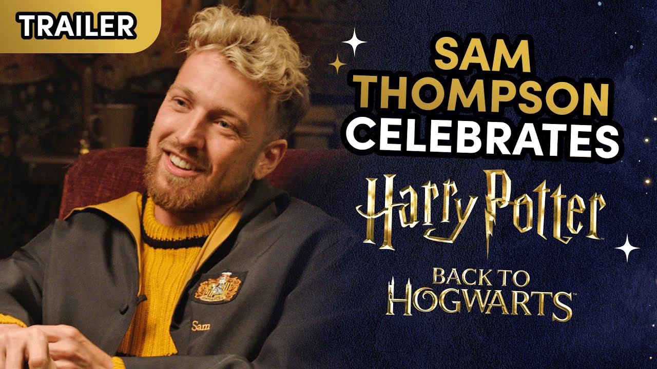 Sam Thompson Celebrates Back to Hogwarts Day at Warner Bros. Studio ...