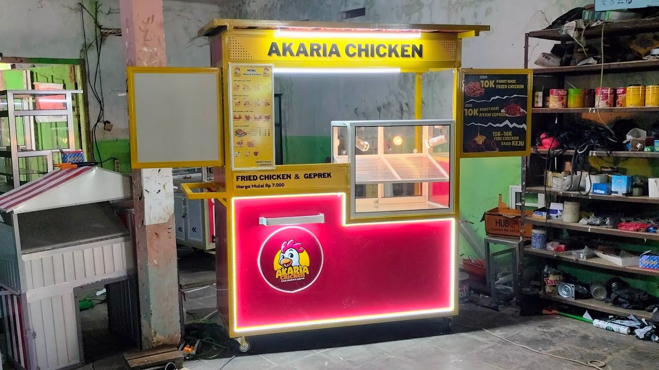 GEROBAK AYAM GEPREK/CRISPY/FRIED CHICKEN MODEL TERBARU LEBIH KEKINIAN ...