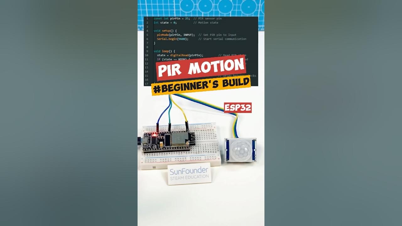 ESP32 PIR Motion #arduino #electronics #engineering #arduinoproject #electricalengineer #esp32 ...