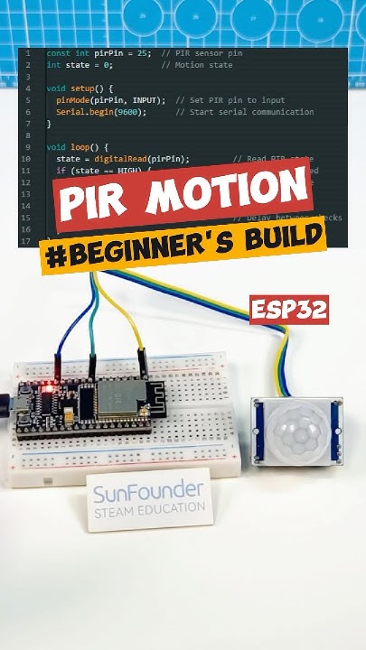 ESP32 PIR Motion #arduino #electronics #engineering #arduinoproject #electricalengineer #esp32 ...