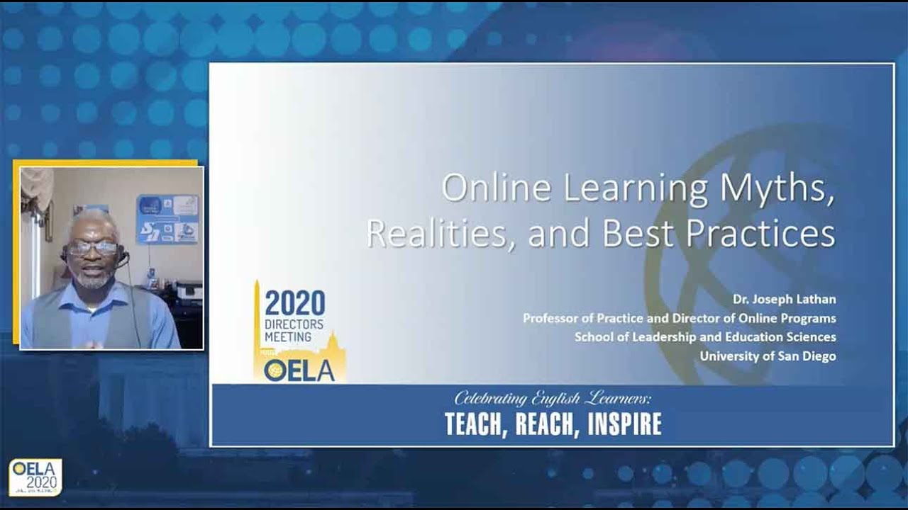 USD's Dr. Joseph Lathan- Online Learning Myths, Realities, and Best ...