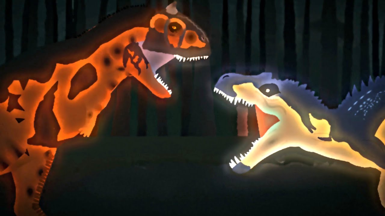 allosaurus vs carnotaurus // dinosaur battle // stick nodes pro ...