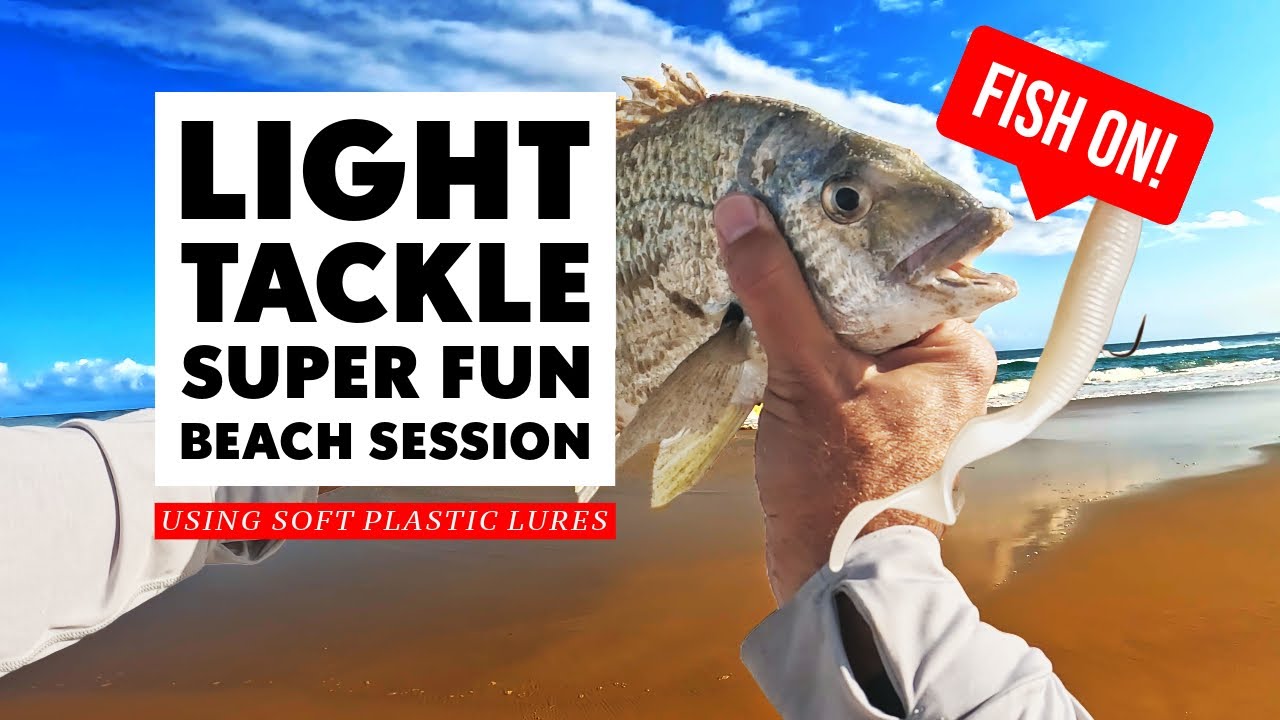 Ultra Light Beach Fishing | Quick Beach Session Using Soft Plastics ...