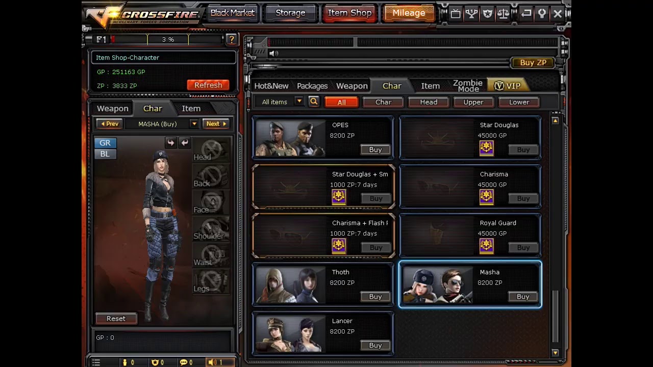 crossfire chars - YouTube