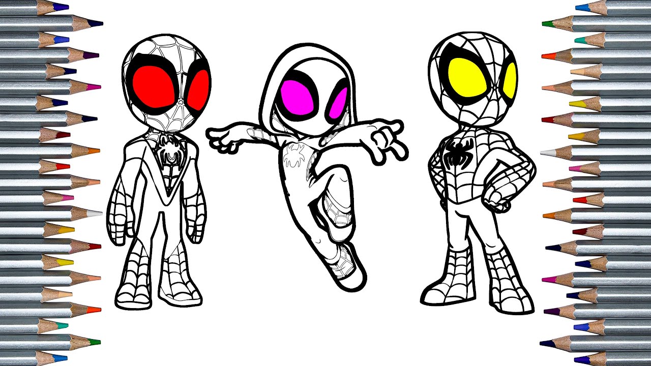 How to Color 3 Versions of Spider-Man with NEW Markers WOW Result ...